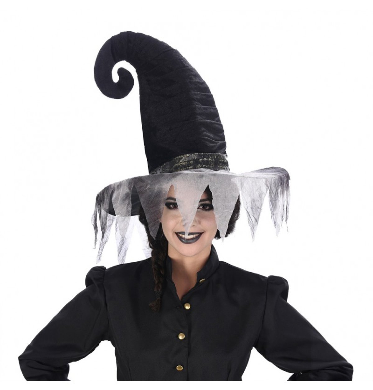 Flosset Heksehat Sort