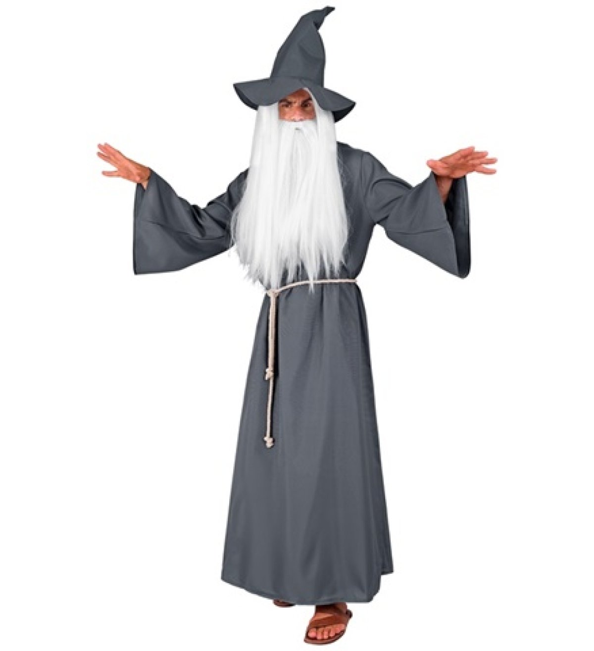 Troldmand Kostume Grå